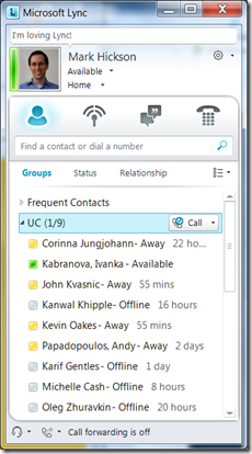Mark Hickson: Tip: View your Lync Contacts in a 1-line View